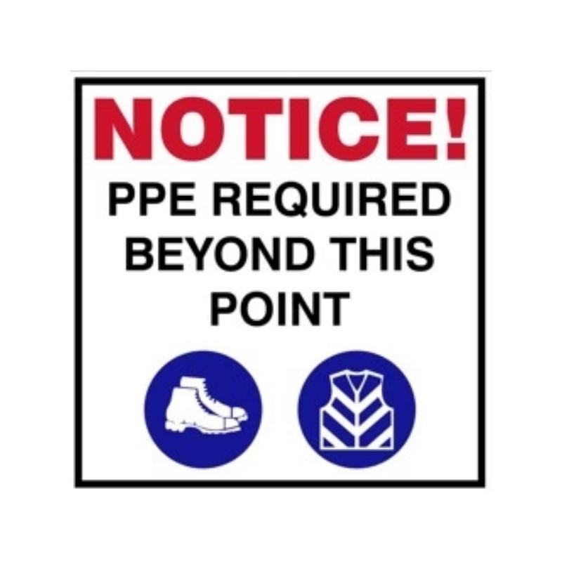 PPE required beyond this point safety sign (PPE009)
